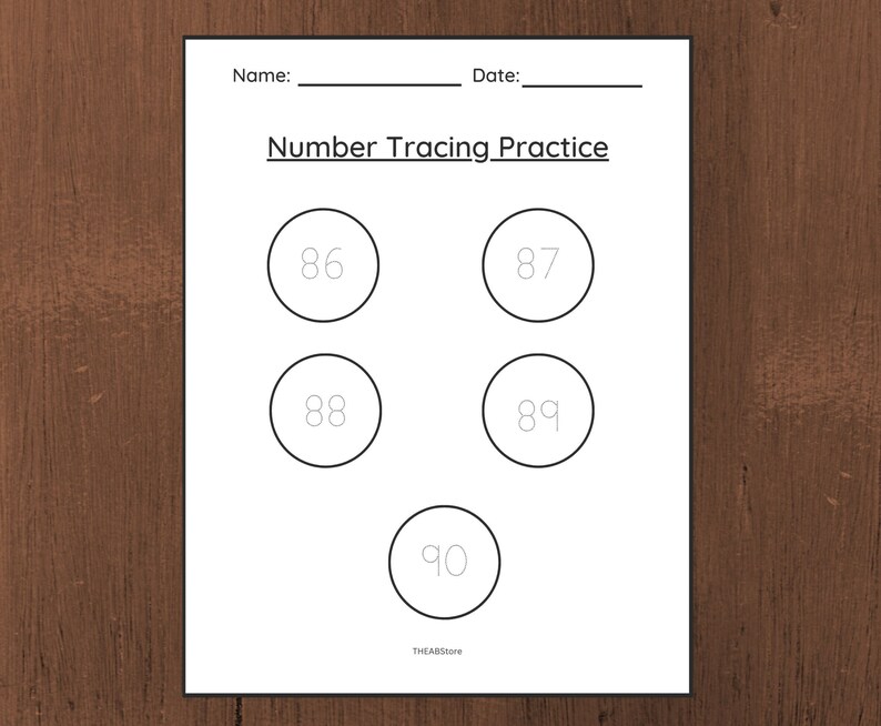 1 to 100 Number Tracing Worksheets, Traceable Numbers, Preschool ...