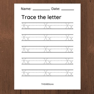 26 Printable Trace the Alphabet Worksheets. Preschool-kdg Phonics - Etsy