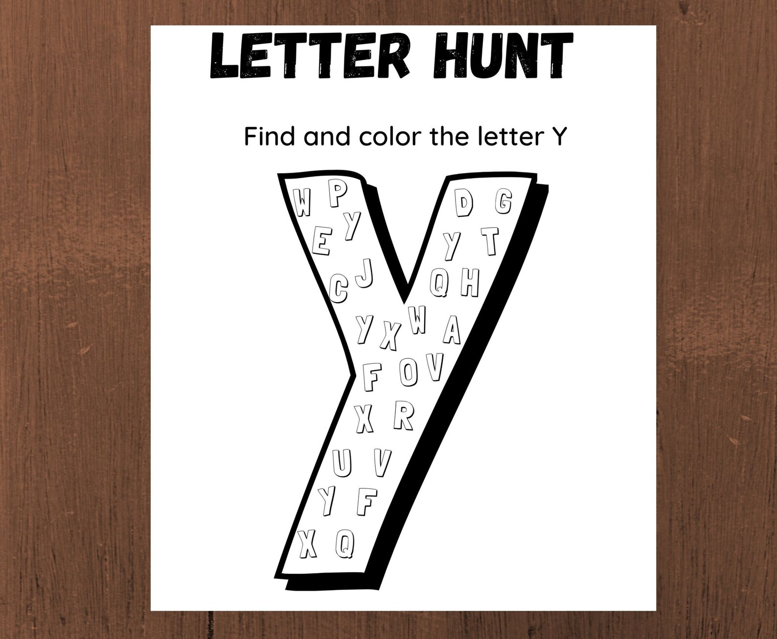Letter Hunt, Preschool Games, Alphabet Games, Alphabet Activity - Etsy