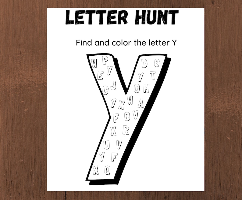 Letter Hunt, Preschool Games, Alphabet Games, Alphabet Activity - Etsy