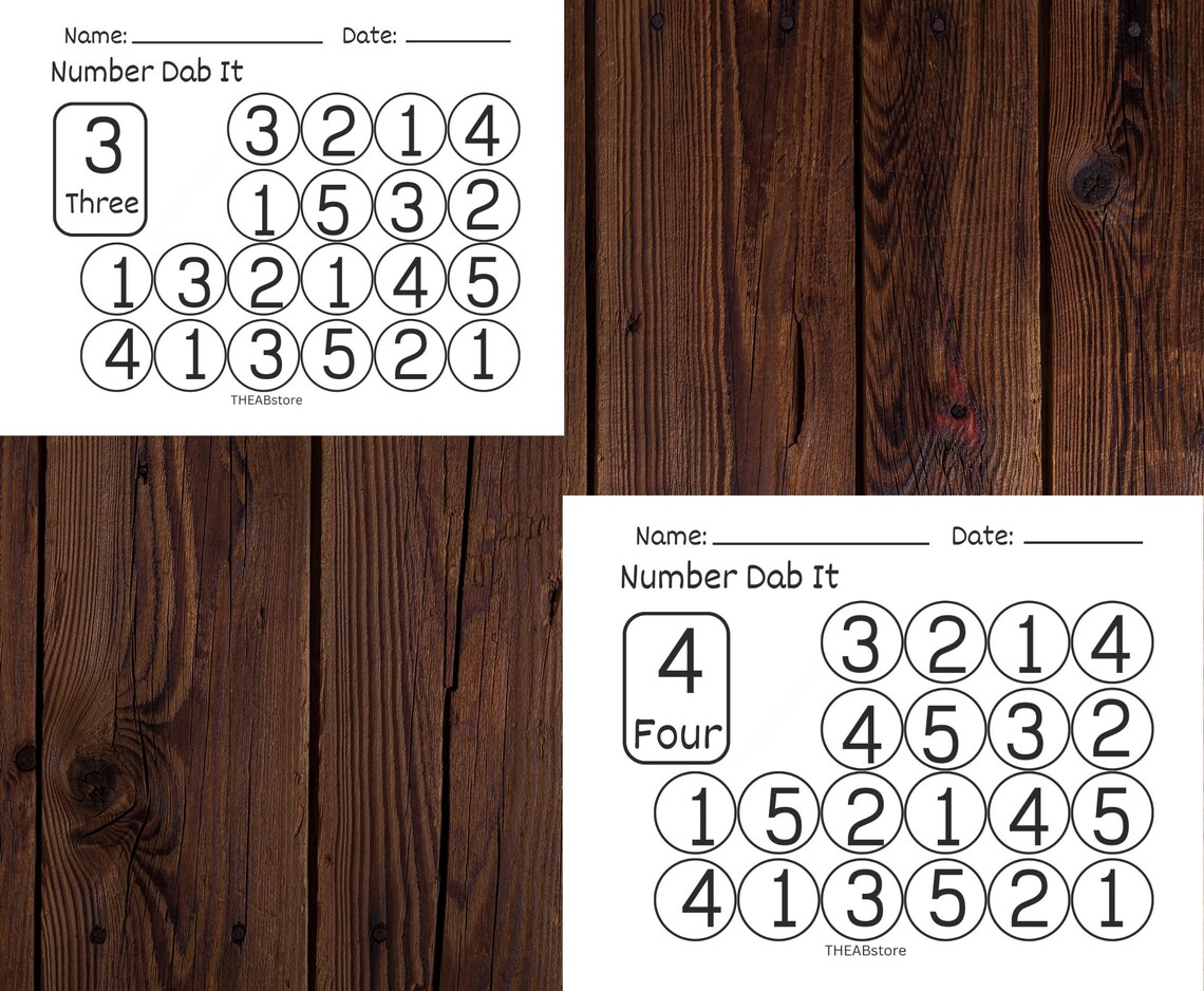 20 Printable Numbers 1-20 Dab It Worksheets. Preschool-kindergarten ...