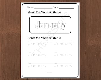 Months of the Year Worksheets Printable, Kindergarten Curriculum ...