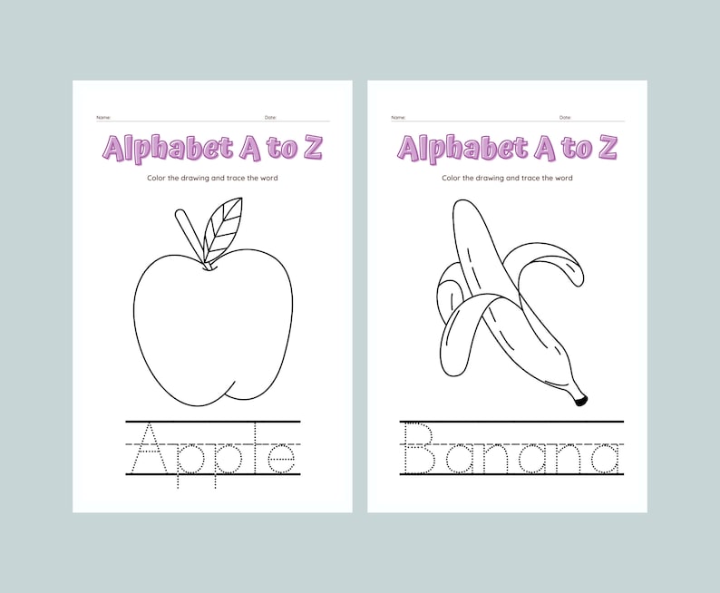 Alphabet Worksheets - Printable - Tracing - Coloring - Homeschool ...