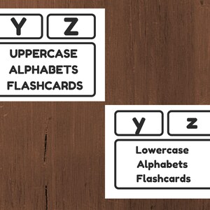 26 Printable Uppercase and Lowercase Alphabet Flashcards. Preschool ...