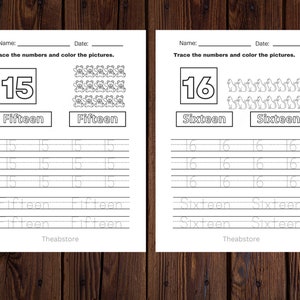 21 Printable Numbers 0 to 20 Tracing Worksheets. Preschool-kindergarten ...