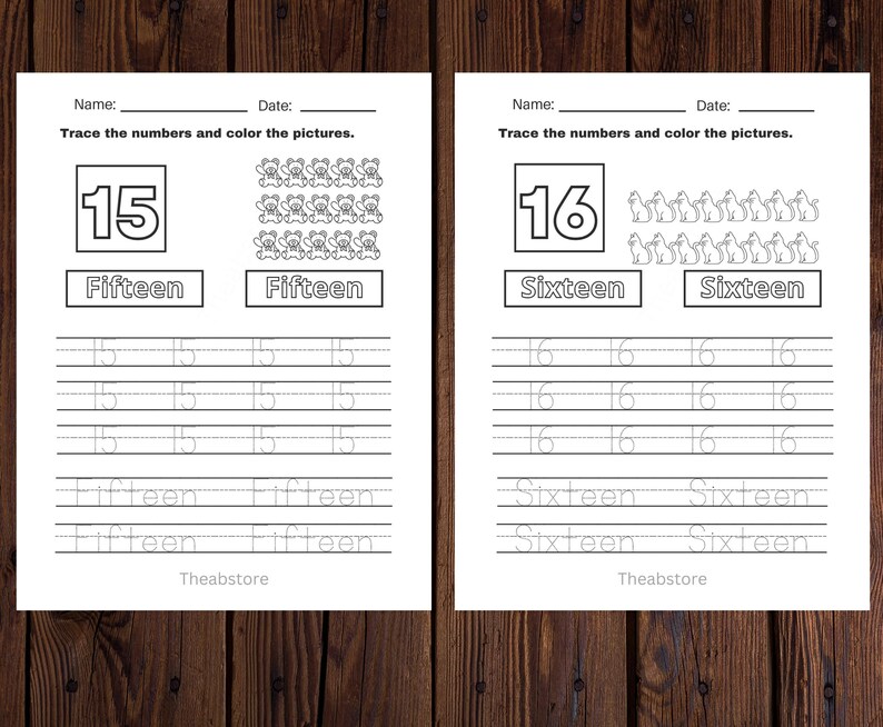 21 Printable Numbers 0 to 20 Tracing Worksheets. Preschool-kindergarten ...
