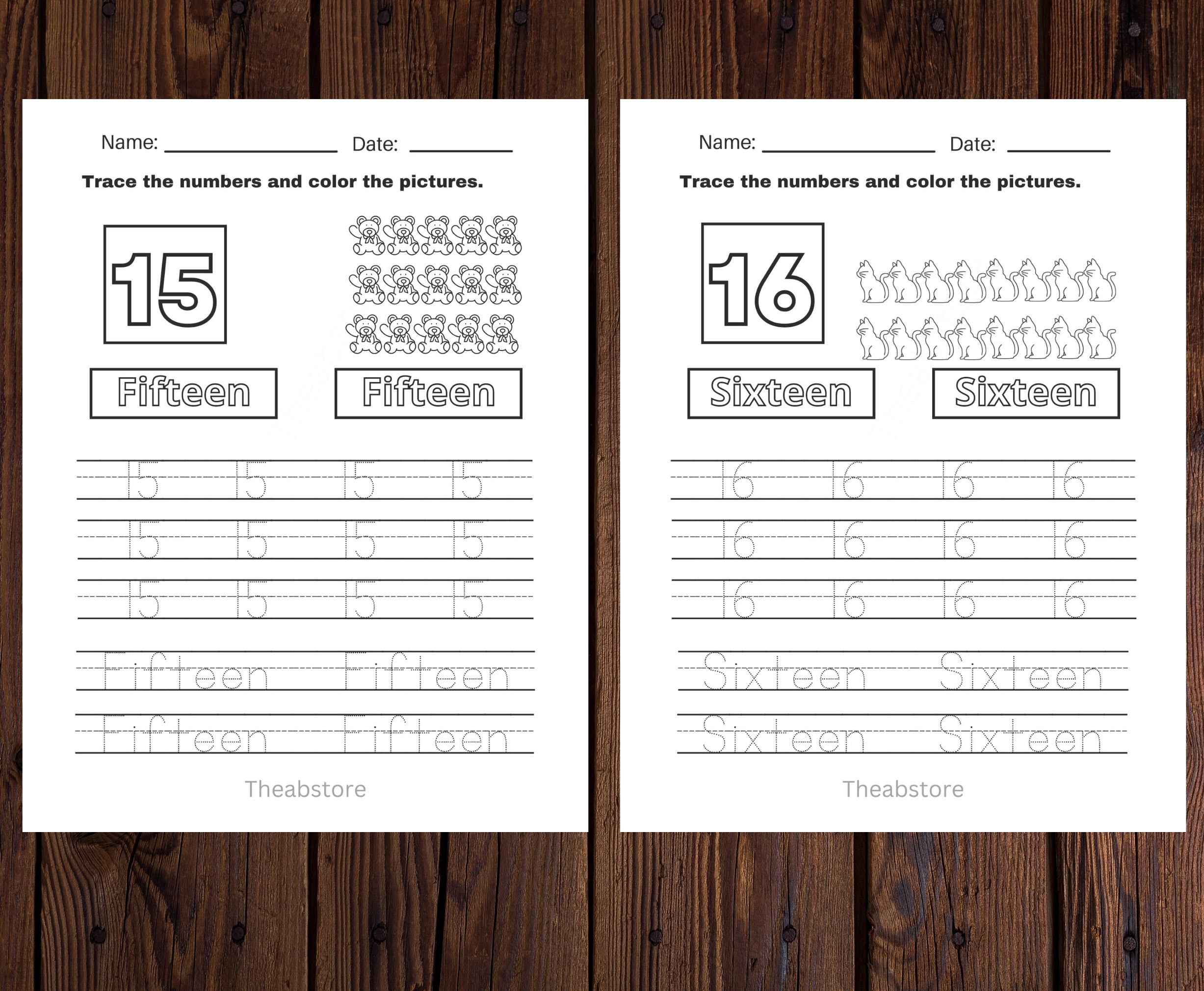 21 Printable Numbers 0 to 20 Tracing Worksheets. Preschool-kindergarten ...