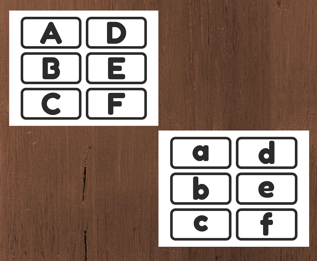 26 Printable Uppercase and Lowercase Alphabet Flashcards. Preschool ...