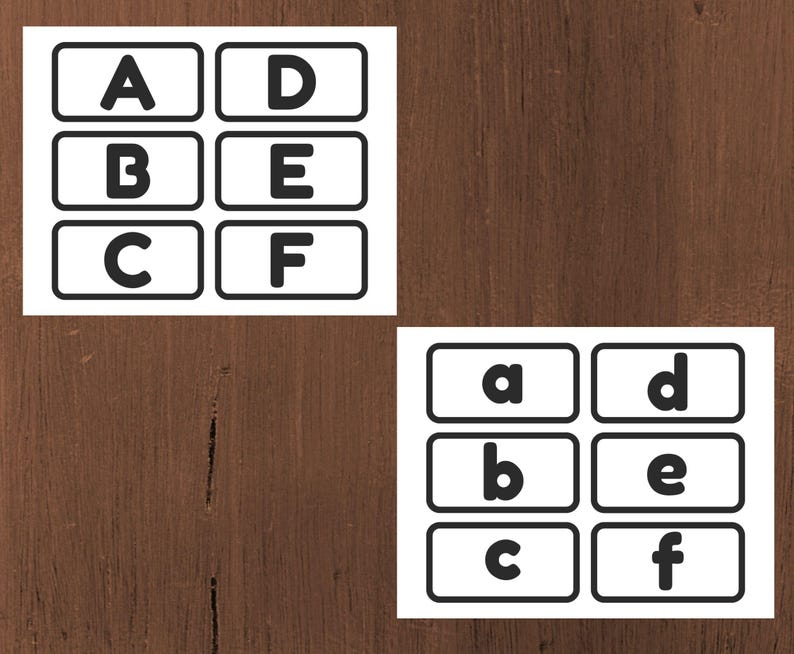 26 Printable Uppercase and Lowercase Alphabet Flashcards. Preschool ...