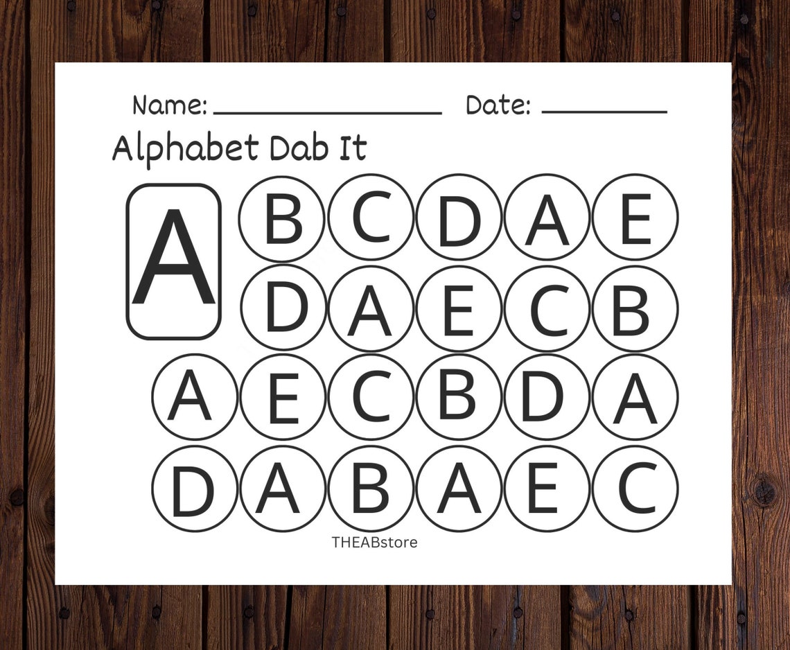 26 Uppercase Alphabet Dab It With 1 Cover Page ,26 Printable Alphabet ...