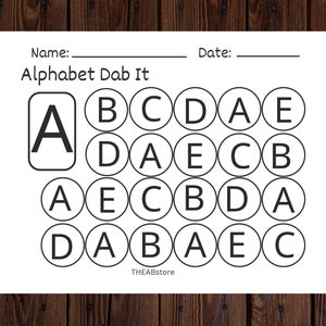 26 Uppercase Alphabet Dab It With 1 Cover Page ,26 Printable Alphabet ...