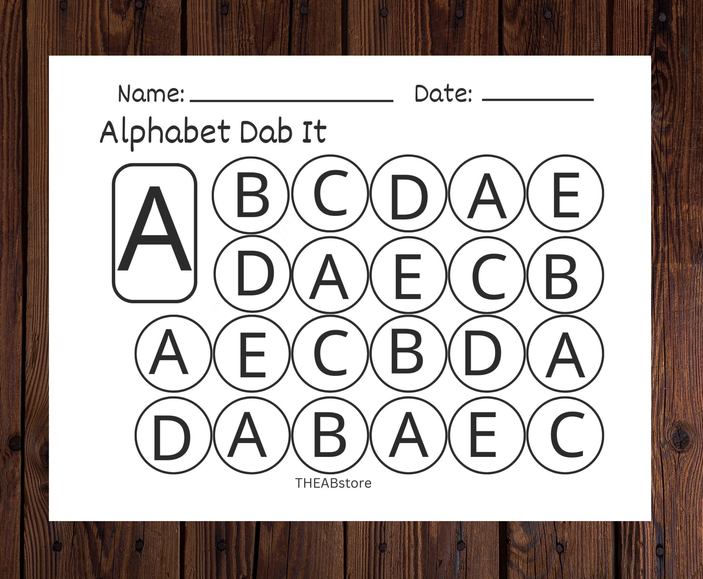 26 Uppercase Alphabet Dab It With 1 Cover Page ,26 Printable Alphabet ...