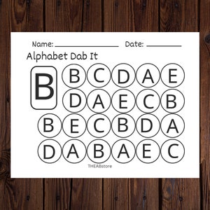 26 Uppercase Alphabet Dab It With 1 Cover Page ,26 Printable Alphabet ...