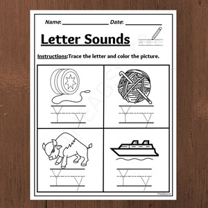 26 Printable Alphabet Letter Sounds Worksheets. Preschool-kdg Phonics ...