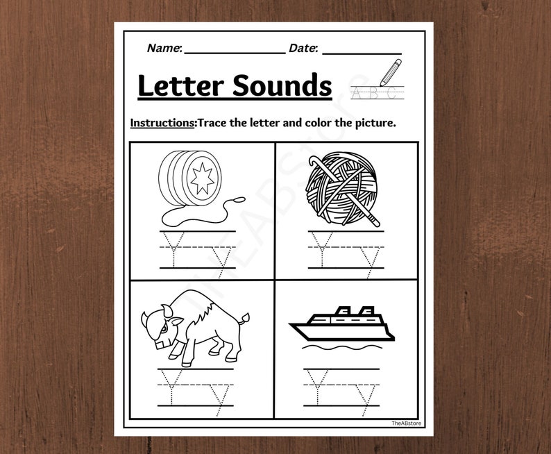 26 Printable Alphabet Letter Sounds Worksheets. Preschool-kdg Phonics ...