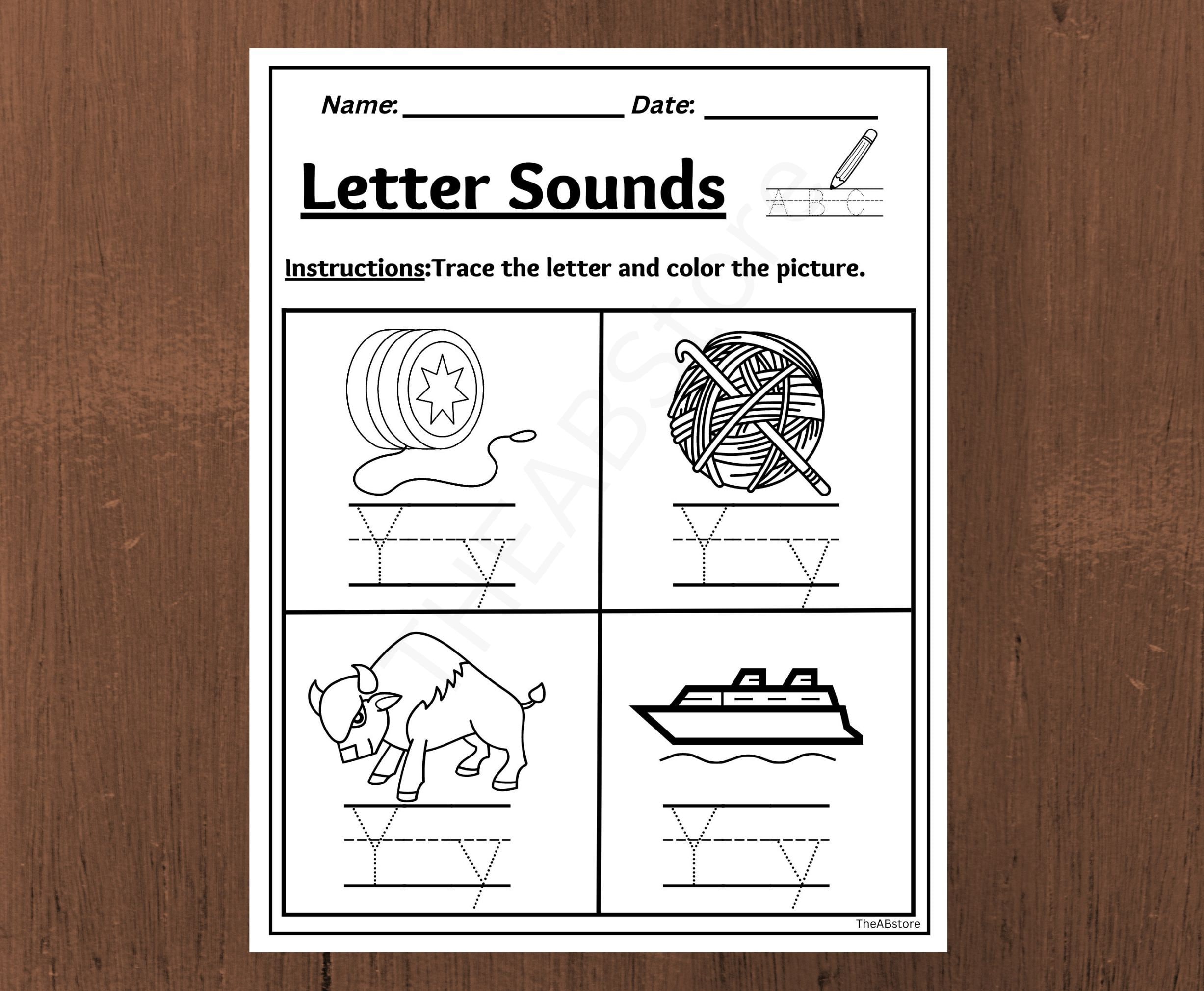 26 Printable Alphabet Letter Sounds Worksheets. Preschool-kdg Phonics ...