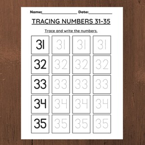 1 to 50 Number Tracing Worksheets, Traceable Numbers, Preschool ...