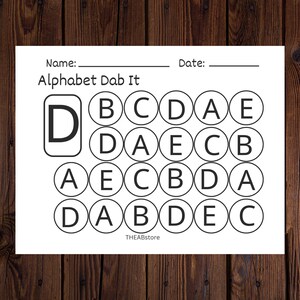 26 Uppercase Alphabet Dab It With 1 Cover Page ,26 Printable Alphabet ...