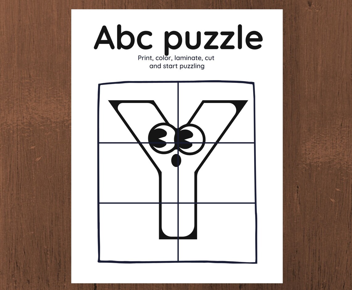 Printable Alphabet Puzzle , Letter Matching Cards, Letter Recognition ...