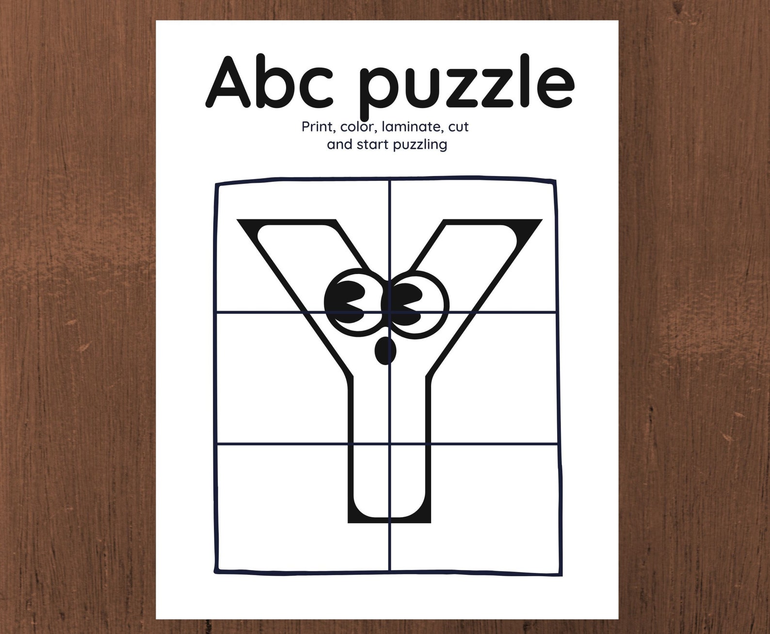 Printable Alphabet Puzzle , Letter Matching Cards, Letter Recognition ...