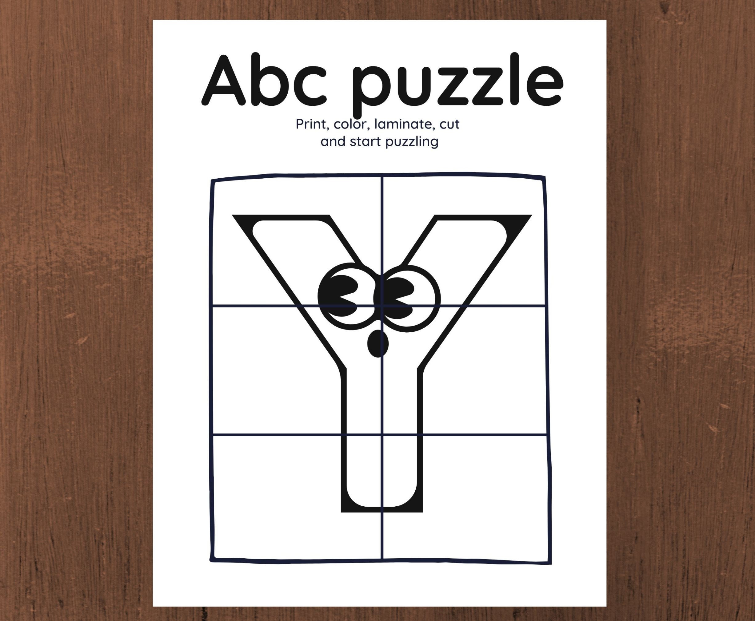 Printable Alphabet Puzzle , Letter Matching Cards, Letter Recognition ...