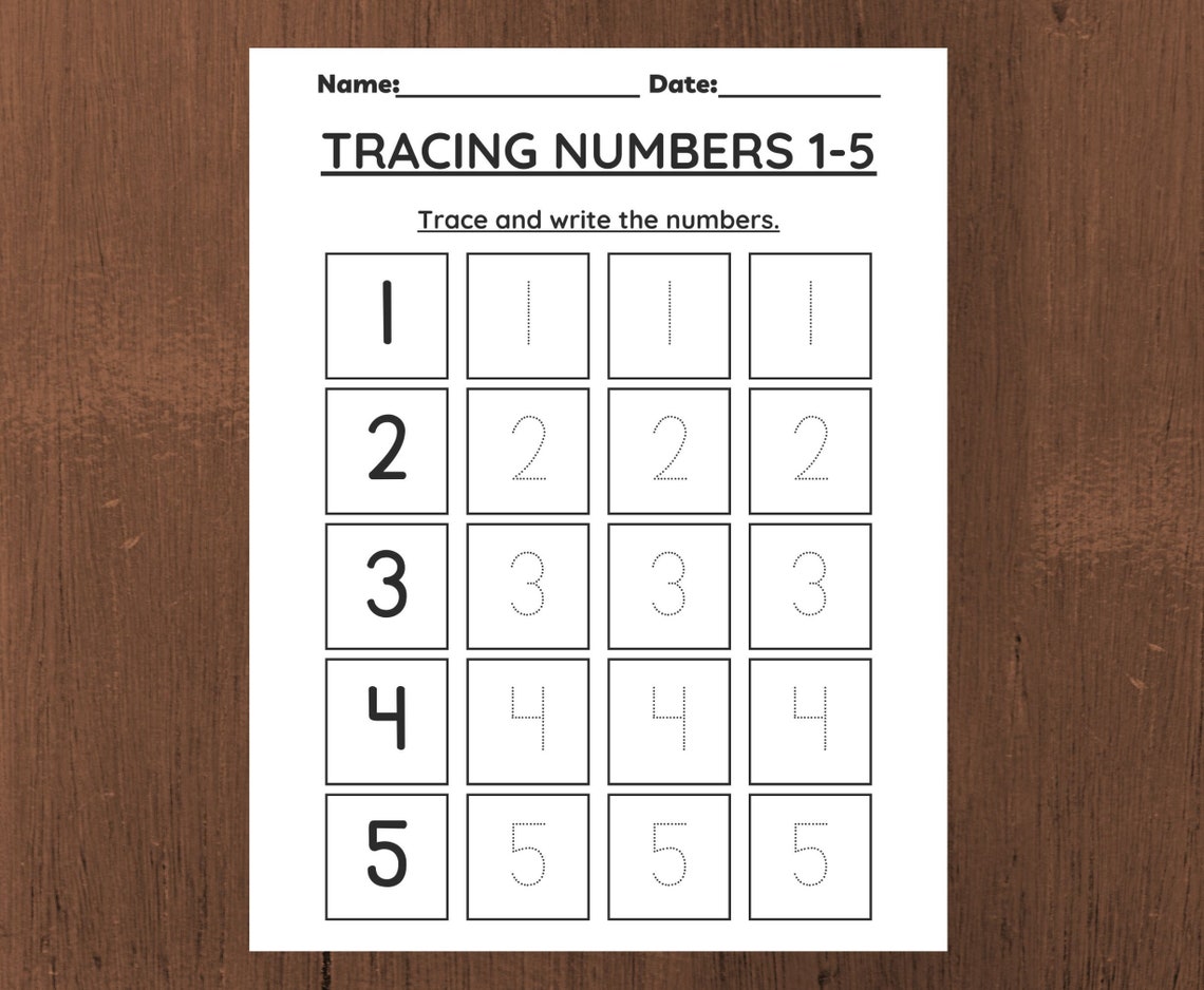 1 to 50 Number Tracing Worksheets, Traceable Numbers, Preschool ...