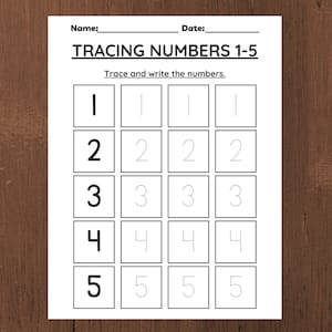 1 to 50 Number Tracing Worksheets, Traceable Numbers, Preschool ...