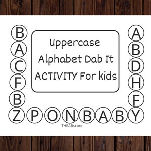 26 Uppercase Alphabet Dab It With 1 Cover Page ,26 Printable Alphabet ...
