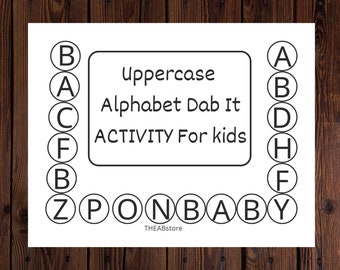 26 Printable Alphabet Uppercase Dab It Worksheets. Preschool Dab It ...