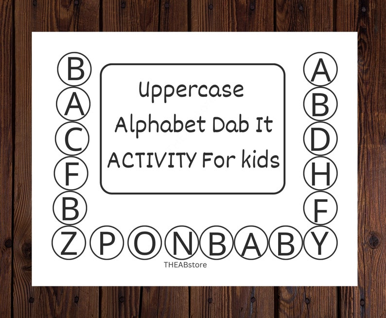 26 Uppercase Alphabet Dab It With 1 Cover Page ,26 Printable Alphabet ...