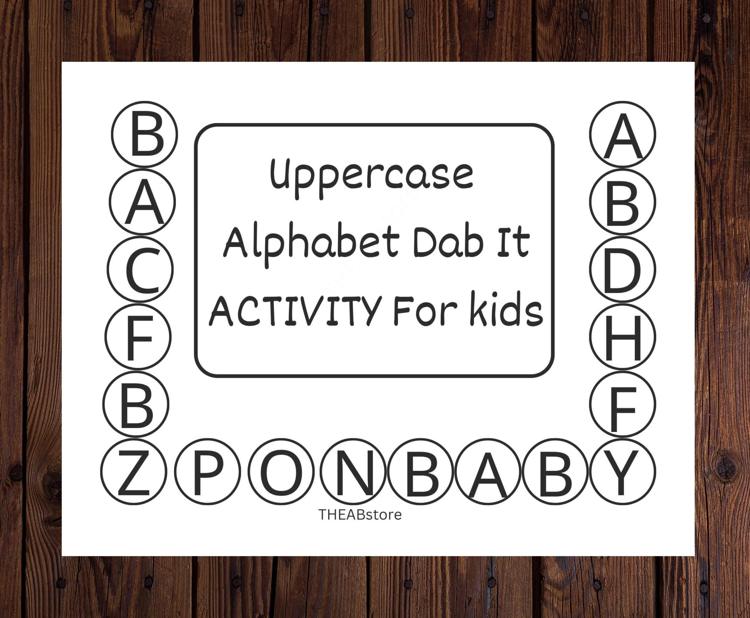 26 Uppercase Alphabet Dab It With 1 Cover Page ,26 Printable Alphabet ...