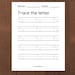 26 Printable Trace the Alphabet Worksheets. Preschool-kdg Phonics - Etsy