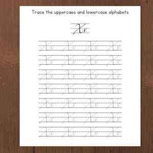 26 Printable Uppercase and Lowercase Cursive Trace the Alphabet ...