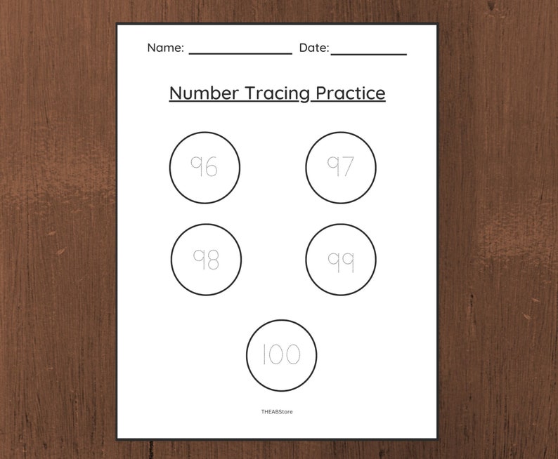 1 to 100 Number Tracing Worksheets, Traceable Numbers, Preschool ...