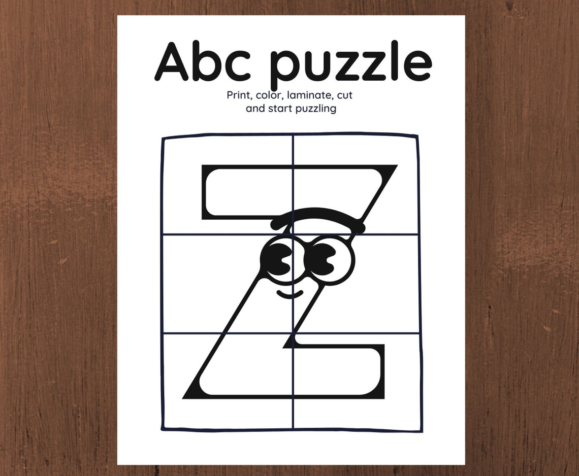 Printable Alphabet Puzzle , Letter Matching Cards, Letter Recognition ...