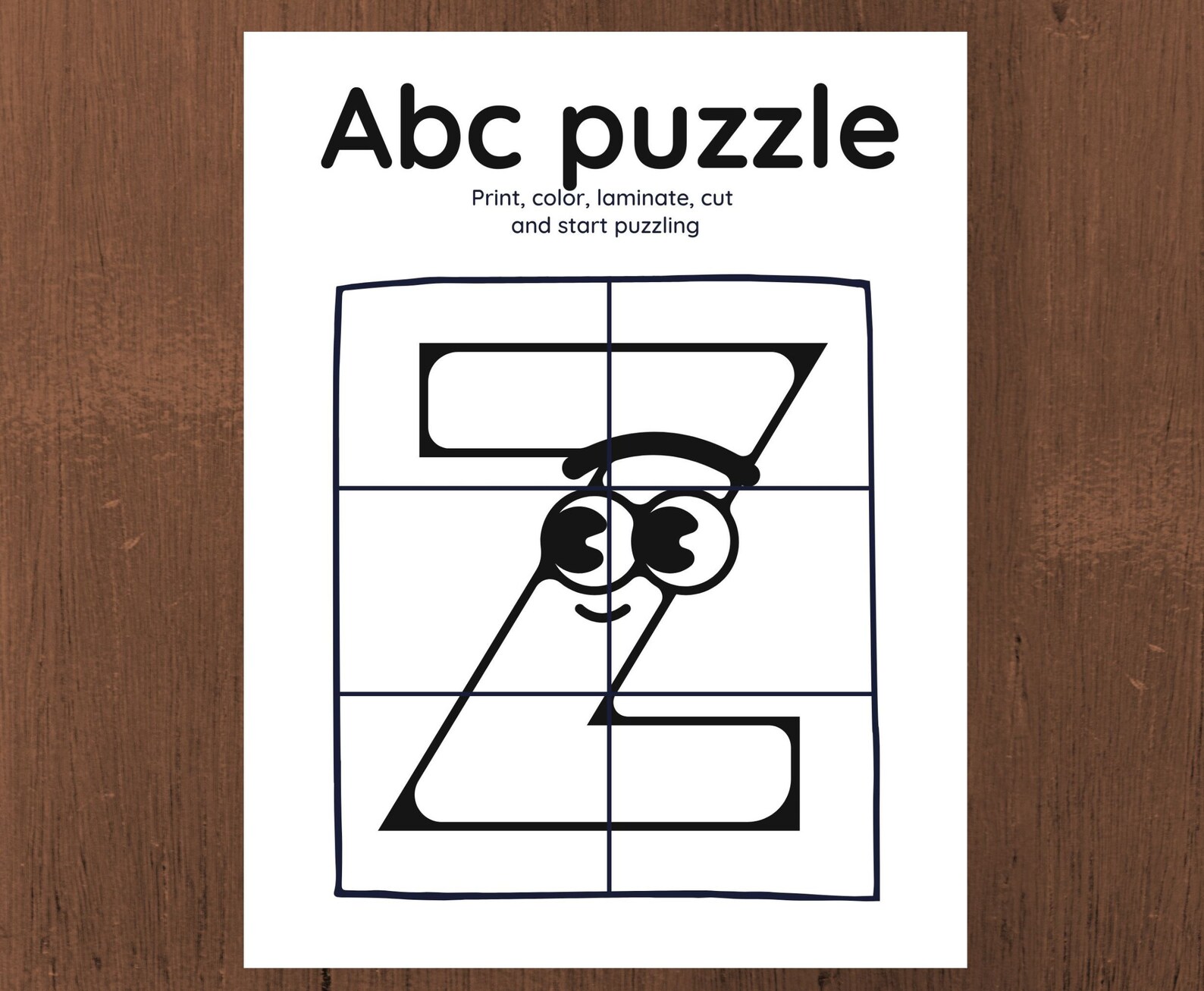 Printable Alphabet Puzzle , Letter Matching Cards, Letter Recognition ...