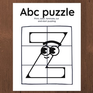 Printable Alphabet Puzzle , Letter Matching Cards, Letter Recognition ...