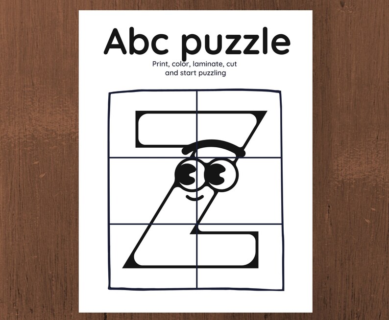 Printable Alphabet Puzzle , Letter Matching Cards, Letter Recognition ...
