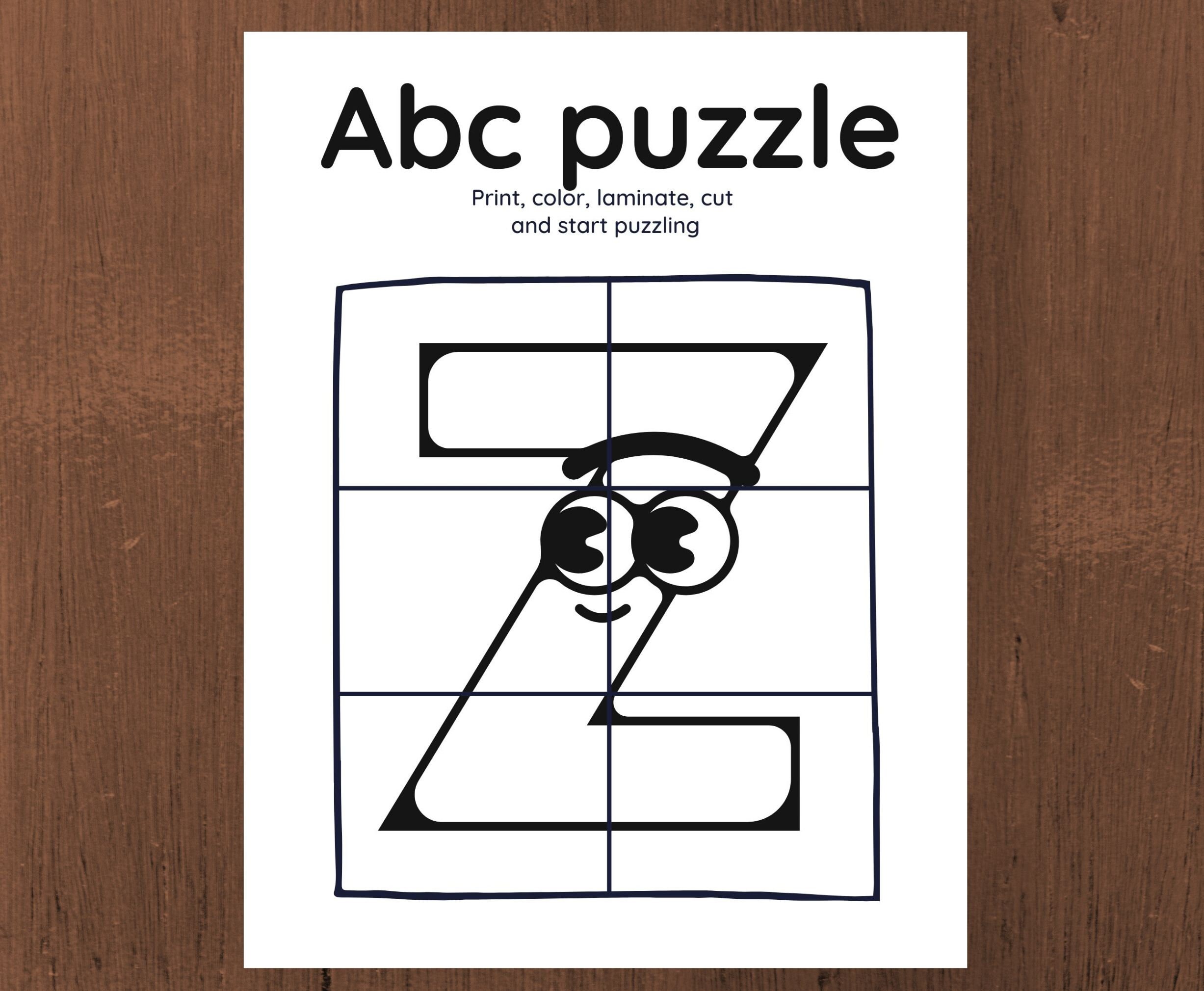 Printable Alphabet Puzzle , Letter Matching Cards, Letter Recognition ...