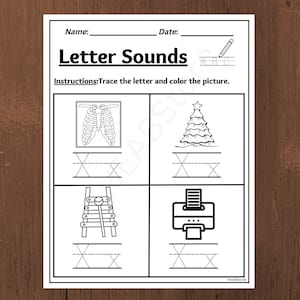 26 Printable Alphabet Letter Sounds Worksheets. Preschool-kdg Phonics ...