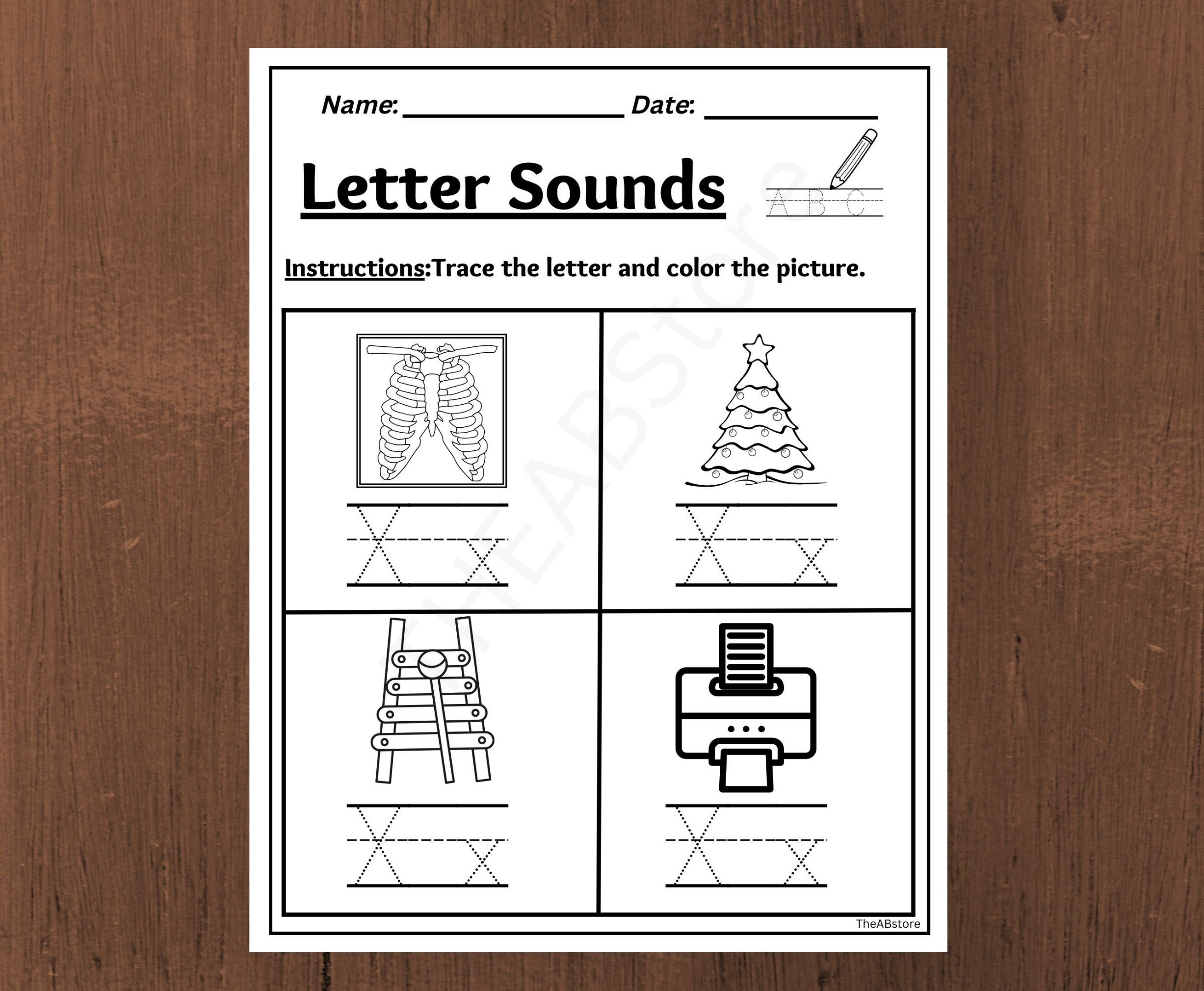 26 Printable Alphabet Letter Sounds Worksheets. Preschool-kdg Phonics ...