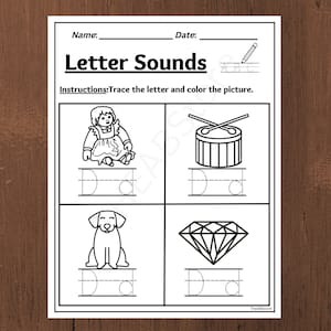 26 Printable Alphabet Letter Sounds Worksheets. Preschool-kdg Phonics ...