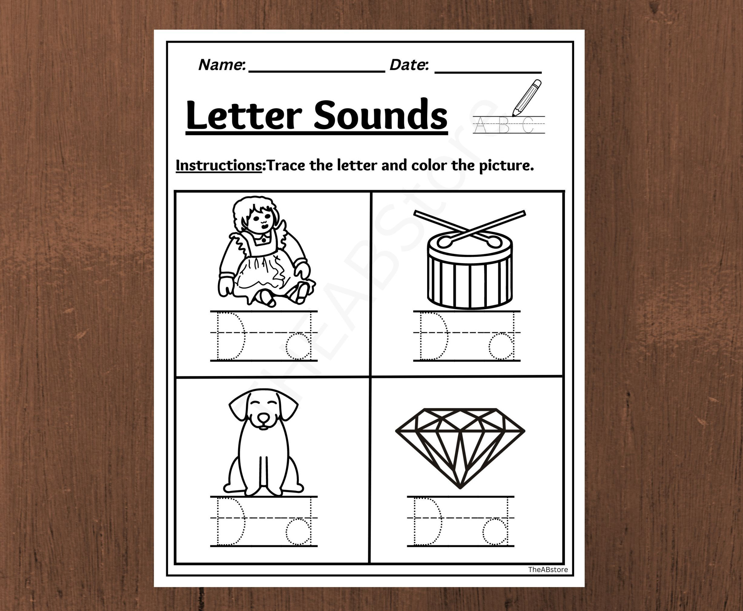 26 Printable Alphabet Letter Sounds Worksheets. Preschool-kdg Phonics ...