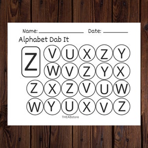 26 Uppercase Alphabet Dab It With 1 Cover Page ,26 Printable Alphabet ...