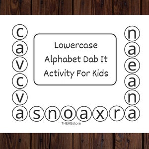 26 Lowercase Alphabet Dab It With 1 Cover Page ,26 Printable Alphabet ...