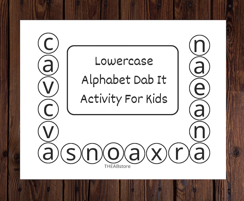 26 Lowercase Alphabet Dab It With 1 Cover Page ,26 Printable Alphabet ...