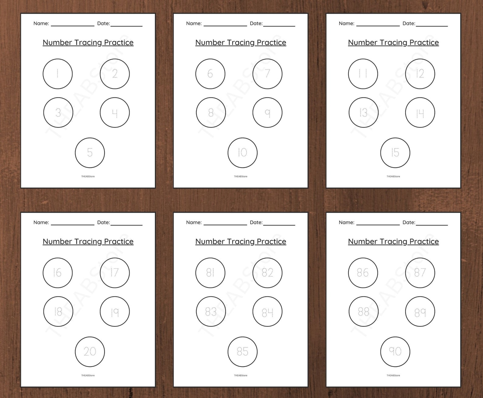 1 to 200 Number Tracing Worksheets Bundle Pack, Traceable Numbers ...