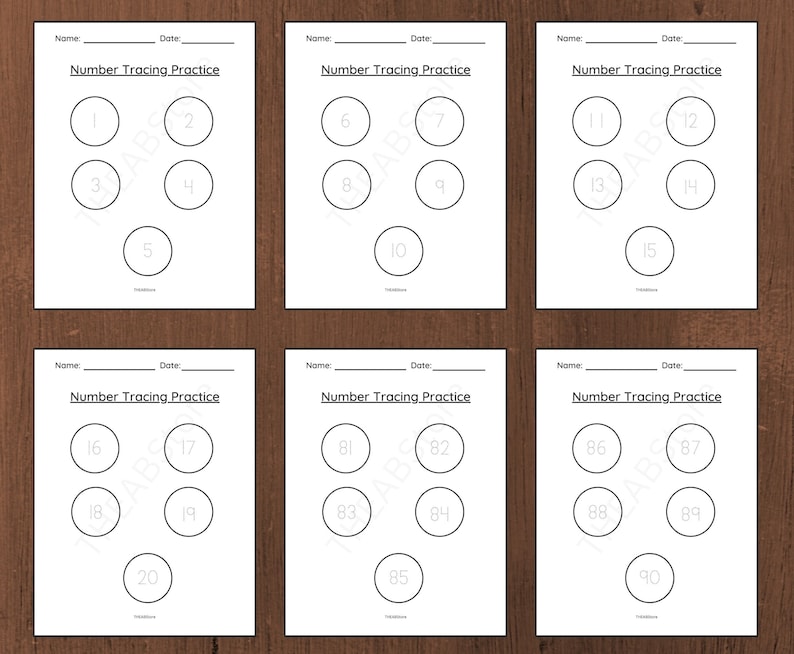 1 to 200 Number Tracing Worksheets Bundle Pack, Traceable Numbers ...