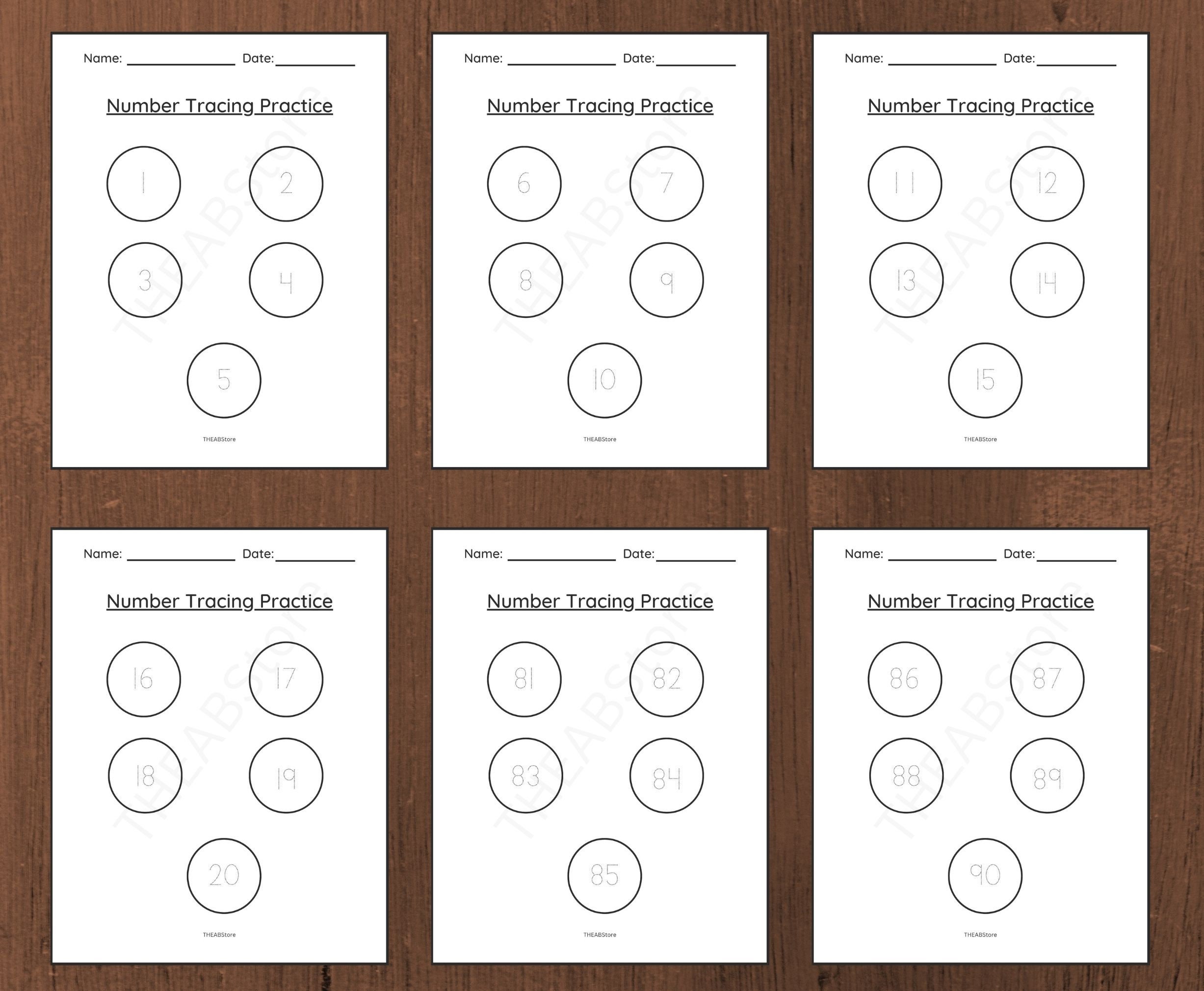 1 to 200 Number Tracing Worksheets Bundle Pack, Traceable Numbers ...