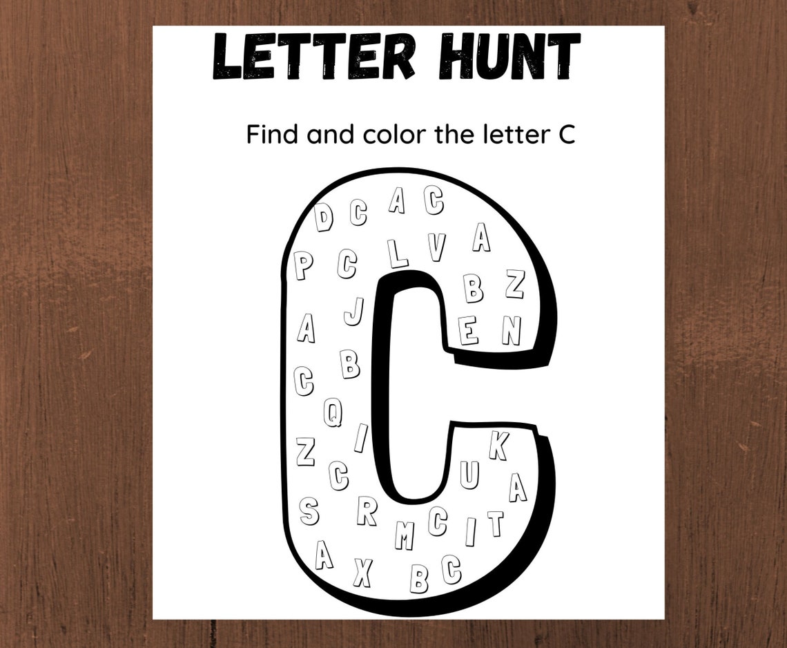 Letter Hunt, Preschool Games, Alphabet Games, Alphabet Activity - Etsy